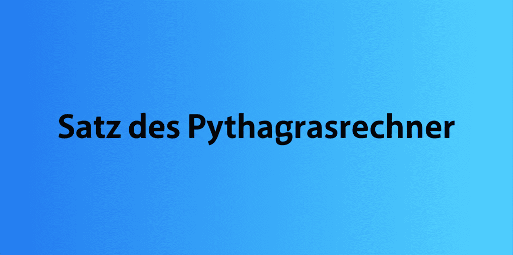 Satz des Pythagorasrechner - Präziser Digitaler Rechner
